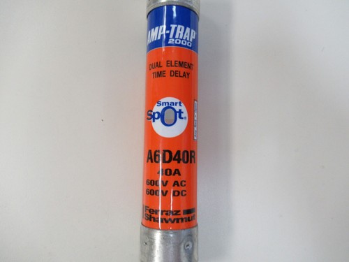 Mersen A6D40R 40Amp (40A) A6D 600V Time Delay Cartridge Pack of 1 Fuses ...