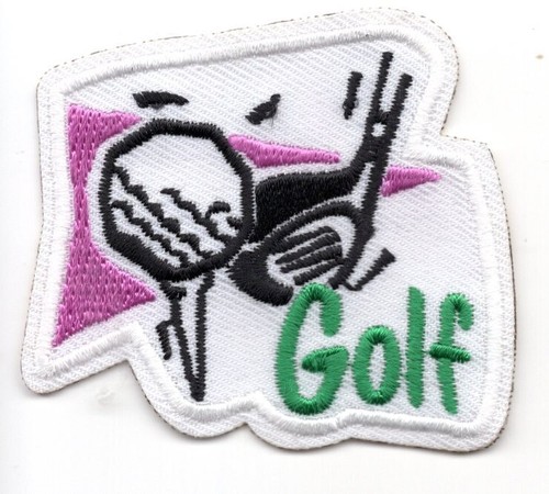 GOLF Iron On Patch Games Sports Par Competition Golfing Golfer | eBay