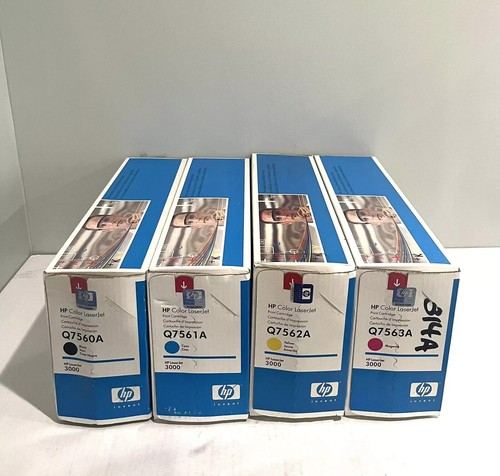 4 x Genuine HP Color LaserJet 3000 Toner Q7560A Q7561A Q7562A Q7563A | eBay