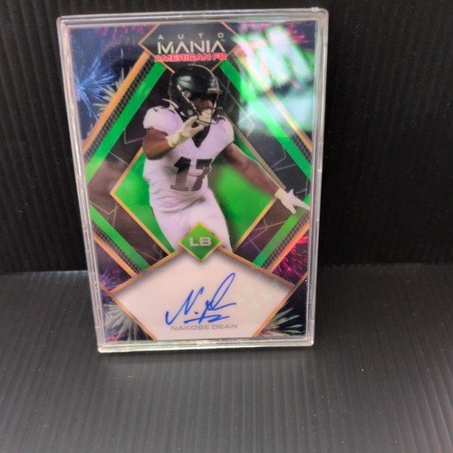 RARE NAKOBE DEAN /10 ROOKIE AUTO MANIA AMERICAN FOOTBALL PHILADELPHIA ...