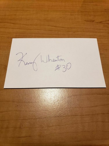 KENNY WHEATON - FOOTBALL - AUTOGRAPH SIGNED - INDEX CARD - AUTHENTIC ...