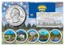 2017 America The Beautiful COLORIZED Quarters U.S. Parks 5-Coin Set w ...