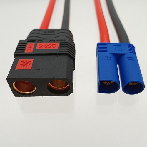 QS8 Anti-Spark Female to EC5 Male cable 10AWG 5CM Charger Adapter RC ...