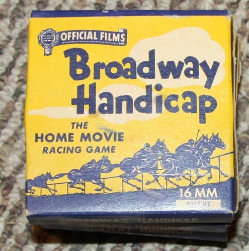 OFFICIAL FILMS BROADWAY HANDICAP RACING GAME 16MM MOVIE ON 3.5" REEL | eBay