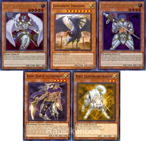 Yugioh Lightsworn Set - Judgment Dragon Garoth Raiden Celestia Ryko | eBay