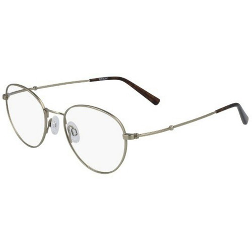 Flexon Men's H6032 Round 50mm Eyeglasses Frames Gold | eBay