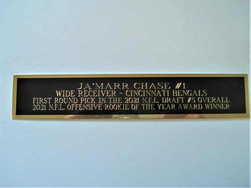 Ja'Marr Chase Football Card Cincinnati Bengals Display Case Nameplate 1 ...