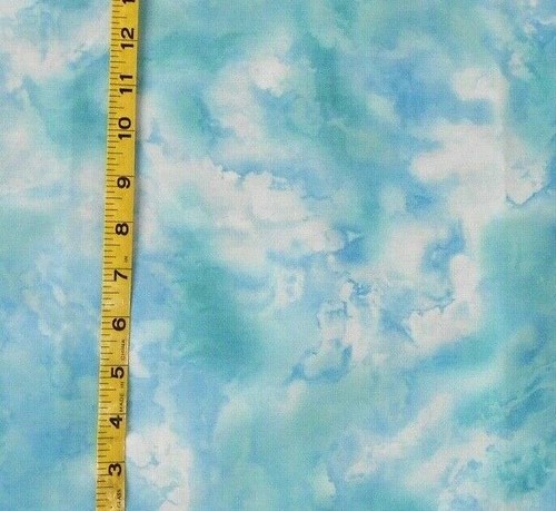 FABRIC - MODA "MARBLE MATE" BLUE, GREEN, WHITE 100% COTTON - 1.847 ...