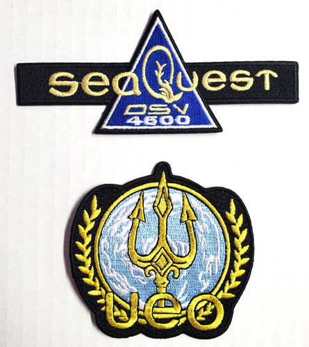 Seaquest UEO &DSV TV Series Screen Accurate Logo 3"-4.5" Patch Set of 2 ...