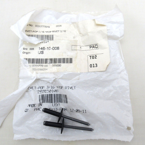 Ski Doo OEM 3/16" Black Pop Rivets 293150108 Set of 2 | eBay