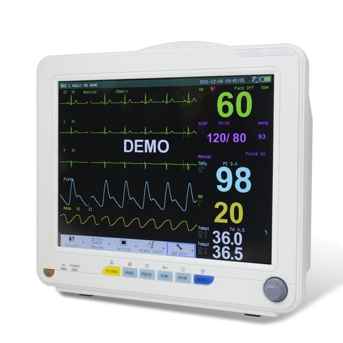 Portable Patient Monitor 6 Parameters ECG NIBP SpO2 RESP TEMP 12inch ...