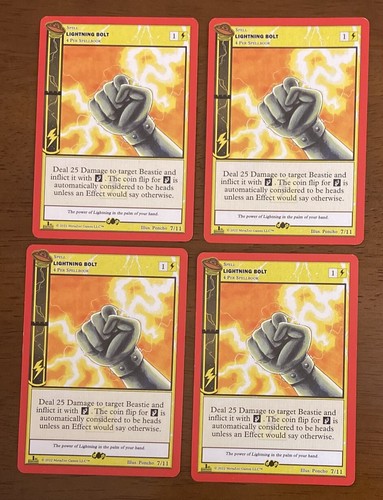 MetaZoo Lightning Bolt 7/11 (Set of 4) Cryptid Nation 1st Ed NM/MT ...