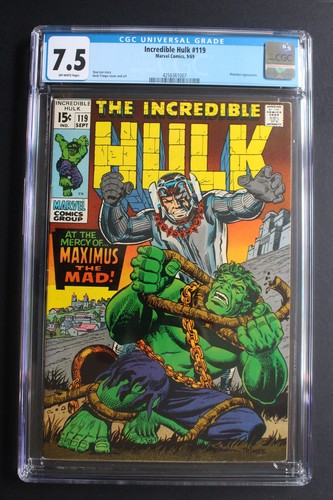Incredible Hulk #119 vs MAXIMUS 1969 3rd League Evil Inhumans 1st Nixon ...