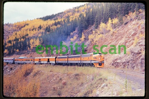 Original Slide, D&RGW Rio Grande EMD F9A #5771 Passenger Train Action ...
