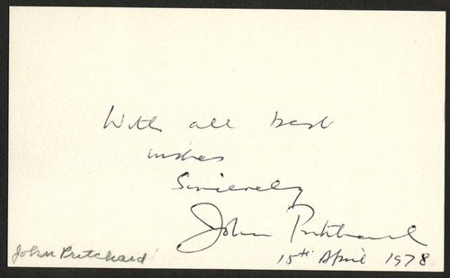 John Pritchard d1989 signed autograph 3x5 Cut English Conductor | eBay