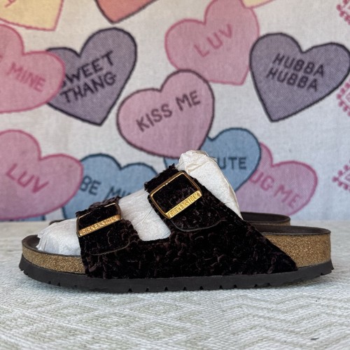 Size 39/L8 - Birkenstock Arizona Rivet Black Velvet Soft Footbed | eBay