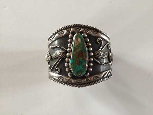 Vintage Walter Mitchell Native American Navajo Turquoise SterlingSilver ...