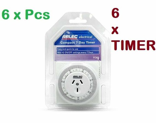 BULK BOX OF 6 x ARLEC COMPACT 7 DAY TIMER PC609 | eBay Australia