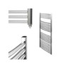 Bathroom Electric Flat Towel Rail Ladder Radiator 1100mm x 500mm Chrome ...