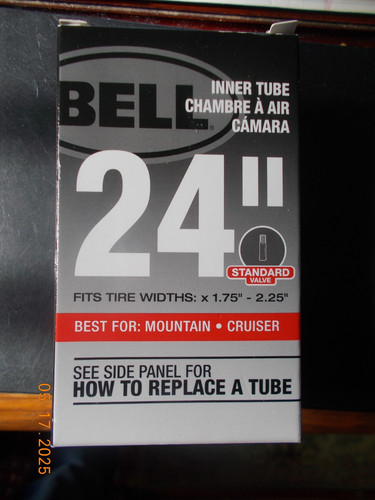 New Bell Bike Inner Tube 24" fits 1.75" - 2.25" Widths, Best for Mtn ...