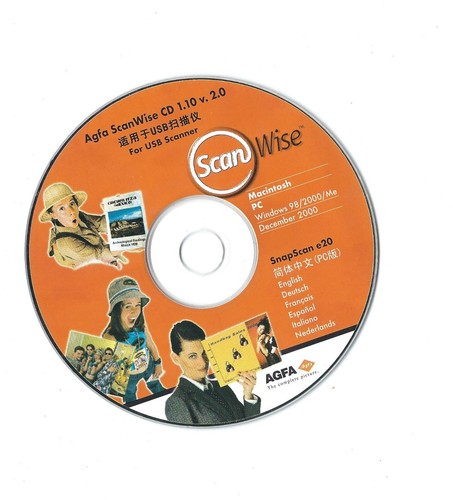 Agfa Scanwise Diver CD-ROM And Software For Scanner CD 1.10 V 2.0 | eBay
