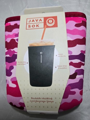 JAVA SOK JAVASOK PINK CAMO COLD BEVERAGE SLEEVE 22-28 OUNCES NEW | eBay