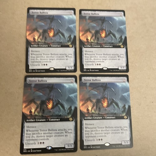 TERROR BALLISTA (EXTENDED ART) X4 The Brothers' War BRO Magic MTG MINT ...