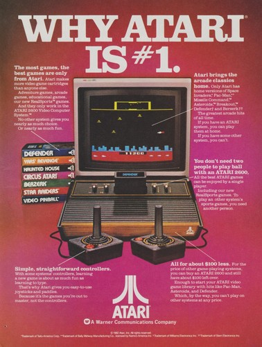 1982 Atari 2600 Video Game System - "Why Atari Is #1" - Magazine Print Ad Photo | eBay