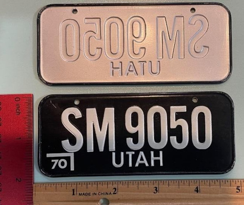 UTAH 1970 Post Honeycomb Cereal license plate SM 9050 | eBay