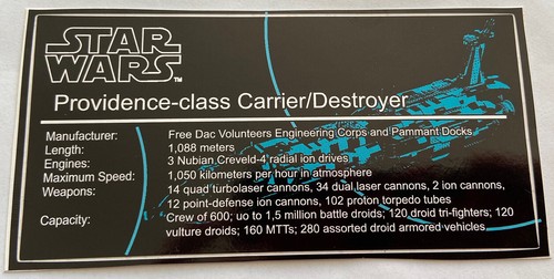 Star Wars UCS Sticker MOC Invisible Hand Providence-class Carrier ...