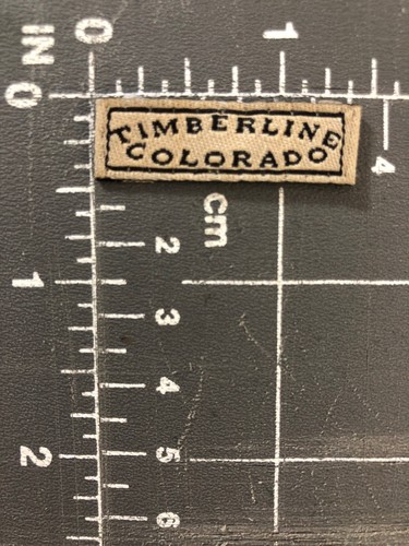 Timberline Colorado CO Patch Tag Authentic Outerwear Outdoor Apparel ...
