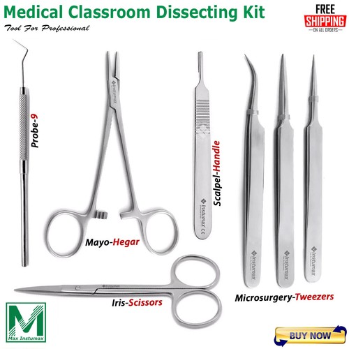 Frog Medical Dissection Kit Classroom Biology Students Necessary Tools ...