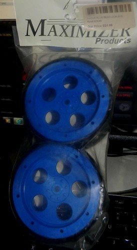 Maximizer Max1112 T-Maxx/E-Maxx Beadlock 5-Hole Blue Wheels (One Pair ...