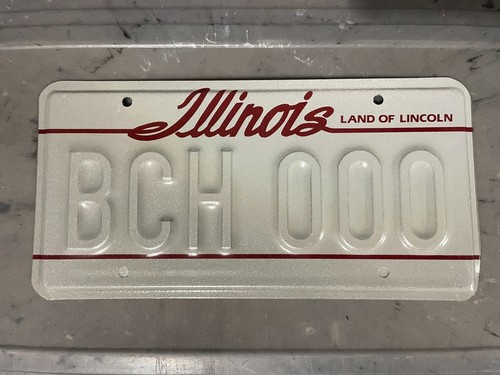Illinois Prototype Sample License Plate BCH 000 TYPE 1 | eBay