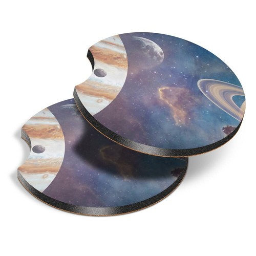 2 x Eco Car Coasters - Planets Jupiter Saturn Solar System #16783 | eBay
