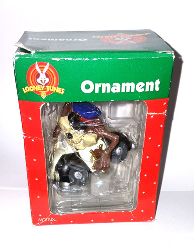 Looney Tunes Taz Tasmanian Devil Police Car Christmas Ornament VGUC | eBay