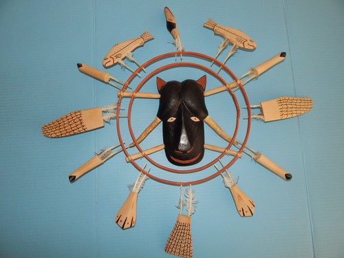 Alaskan Inuit Spirit Mask by Frank Shavings, Signed Alaskan Eskimo Art ...