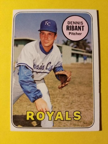 VINTAGE DENNIS RIBANT #463 KANSAS CITY ROYALS - 1969 TOPPS MLB BASEBALL ...
