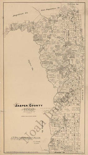 Map of Jasper County Texas 16x27 | eBay