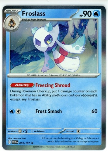 Pokemon TCG Froslass 053/167 Sv06: Twilight Masquerade Holo Rare | eBay