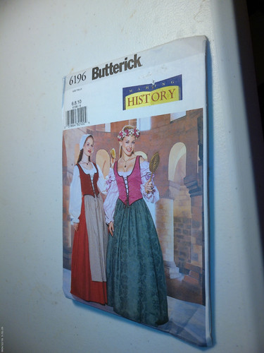 Butterick Pattern 6196 Renaissance Medieval Dress Cap Costume Cosplay ...