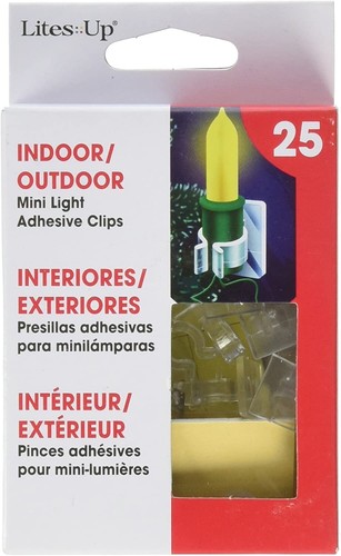 3 Boxes/25 Each Dyno 72002-25C Mini Light Adhesive Clips Indoor/Outdoor ...