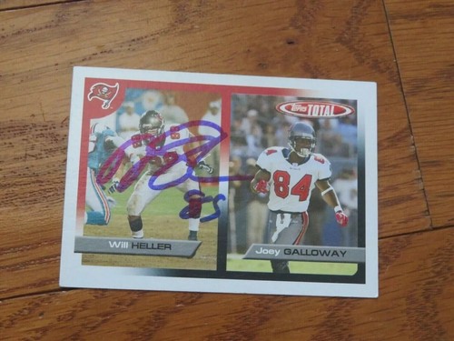 Will Heller Autographed Hand Signed Tampa Bay Bucs Buccaneers Topps | eBay