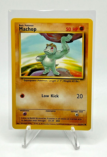 Machop 52/102 1st Edition Pokemon Base Set Ungraded | eBay