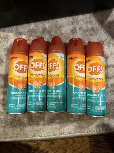 5 Johnson Off Family Care Insect Repellent Smooth & Dry Powder Dry ...
