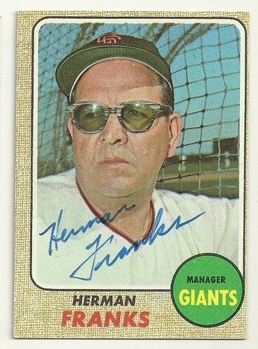 HERMAN FRANKS 1968 TOPPS SIGNED # 267 GIANTS DECEASED | eBay