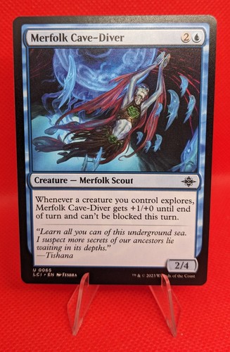 x4 MTG Merfolk Cave-Diver Playset 203 Lost Caverns of Ixalan Magic 4x ...