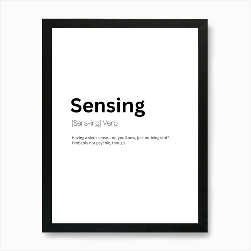Sensing Definition Meaning Art Prin Framed Wall Art Poster Canvas Print ...