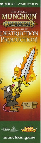 Munchkin Warhammer Bookmark of Destruction Production Promo Gaming Card ...