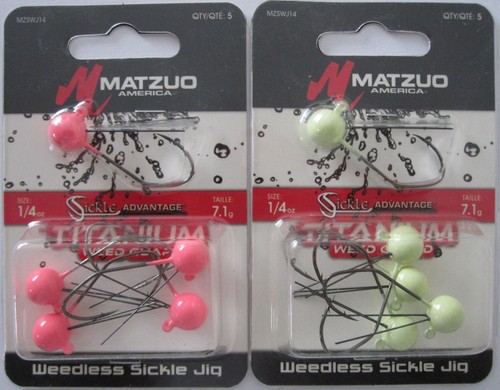 2 - MATZUO Weedless Sickle Jig - 5/Pk - 1/4 oz. - Two Hot Colors! | eBay